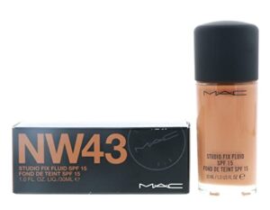 m.a.c. studio fix fluid foundation spf 15 boxed, nw43, 1 count (a10)