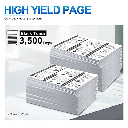 TN760 High Yield Toner Cartridge: 4 Pack Black Compatible Brother TN-760 TN 760 Ink Replacement for DCP-L2550DW HLL2395DW MFCL2710DW MFC-L2750DW Printer [3,500 Pages/Cartridge]