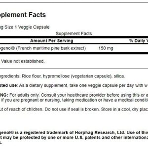 Swanson Pycnogenol - Super Strength 150 mg 30 Veg Caps 4 Pack