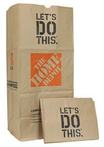 the home depot heavy duty brown paper 30 gallon lawn and refuse bags for home and garden (15 lawn bags)