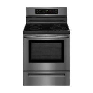 frigidaire ffif3054td 30 inch freestanding electric range with 4 elements, smoothtop cooktop, 5.3 cu. ft. primary oven capacity, in black stainless steel