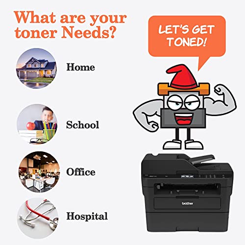 TONERNEEDS Laser Toner Cartridges — Compatible with Brother TN450 — for Brother Printers HL2270DW, HL2280DW, HL2230, HL2240, MFC7360N, MFC7860DW, DCP7065DN and IntelliFax 2840 (Black, 2-Pack)