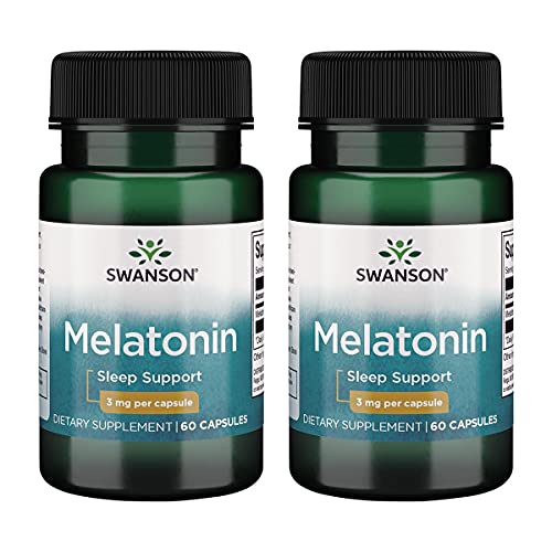 Swanson Melatonin 3 Milligrams 60 Capsules (2 Pack)