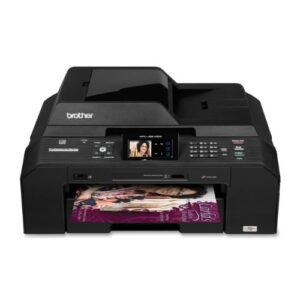 brother printer mfc-j5910dw wireless color photo printer with scanner, copier and fax