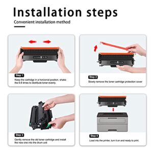 TANFENJR 2 Pack TN760 Compatible TN730 Toner Cartridge; L2710DW Toner Replacement for Brother TN760 TN-760 TN730 TN-730 Toner, May for HL-L2395DW, MFC-L2350DW, DCP-L2550DW Series Printer, Black Toner