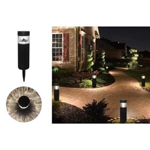 Home Depot 6 Pack Solar Outdoor Pathway Lights, LED Garden Lights Auto On/Off Weather Resistant 8 Hours Operating Time, Black