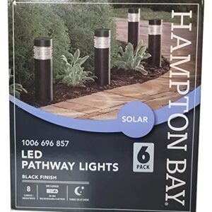 Home Depot 6 Pack Solar Outdoor Pathway Lights, LED Garden Lights Auto On/Off Weather Resistant 8 Hours Operating Time, Black