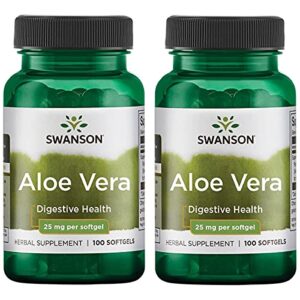 swanson aloe vera 25 milligrams 100 sgels (2 pack)