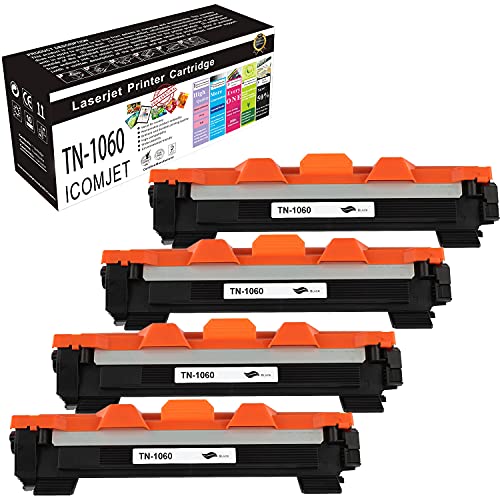 ICOMJET Compatible Toner Cartridge Replacement for Brother TN1060 TN-1060 Work for Brother HL-1110 HL-1110E HL-1112 MFC-1810 MFC-1810E MFC-1910W DCP-1510 DCP-1512 DCP-1610W (4BLACK)