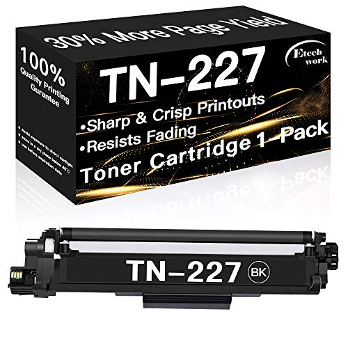 Compatible Black TN227 TN223BK TN227BK Printer Toner Cartridge TN-227BK TN-223BK Used for Brother MFC L3770CDW L3750CDW L3710CW HL-L3290CDW L3270CDW L3230CDN (1-Pack), Sold by Etechwork