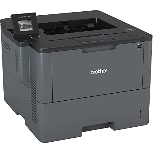 Brother HL-L6300DW Wireless Single-Function Monochrome Laser Printer, Gray - Print only - 48 ppm, 1200x1200 dpi, 8.5x14, 256MB Memory, Auto Duplex Printing, 520 Sheet, Ethernet, Cbmoun Printer Cable