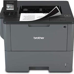 Brother HL-L6300DW Wireless Single-Function Monochrome Laser Printer, Gray - Print only - 48 ppm, 1200x1200 dpi, 8.5x14, 256MB Memory, Auto Duplex Printing, 520 Sheet, Ethernet, Cbmoun Printer Cable