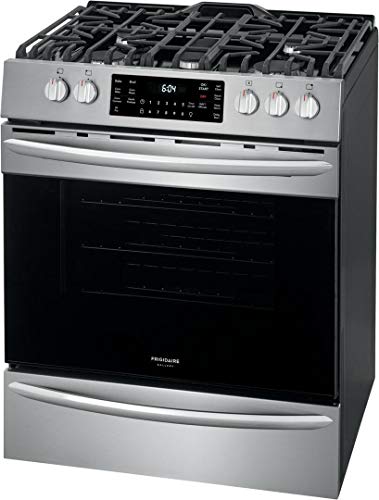 Frigidaire FGGH3047VF 30" Gallery Series Gas Range with 5 Sealed Burners, griddle, True Convection Oven, Self Cleaning, Air Fry Function, in Stainless Steel