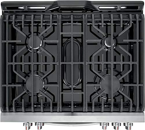 Frigidaire FGGH3047VF 30" Gallery Series Gas Range with 5 Sealed Burners, griddle, True Convection Oven, Self Cleaning, Air Fry Function, in Stainless Steel