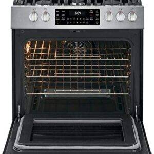 Frigidaire FGGH3047VF 30" Gallery Series Gas Range with 5 Sealed Burners, griddle, True Convection Oven, Self Cleaning, Air Fry Function, in Stainless Steel