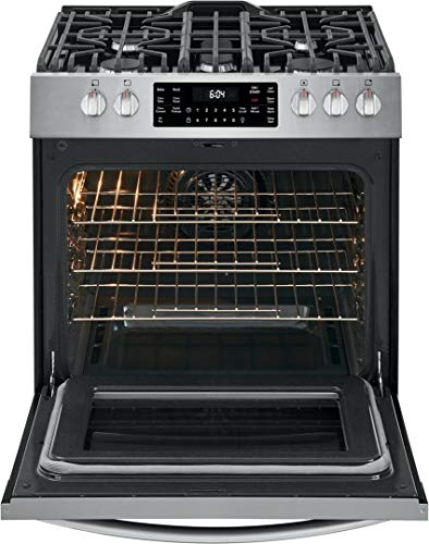 Frigidaire FGGH3047VF 30" Gallery Series Gas Range with 5 Sealed Burners, griddle, True Convection Oven, Self Cleaning, Air Fry Function, in Stainless Steel