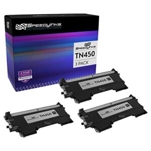 speedyinks compatible toner cartridge replacement for brother tn450 tn420 high-yield for mfc 7360n mfc 7860dw dcp-7060d dcp-7065dn hl-2230 hl 2240d hl-2270dw mfc 7460dn mfc 7360n (black, 3-pack)