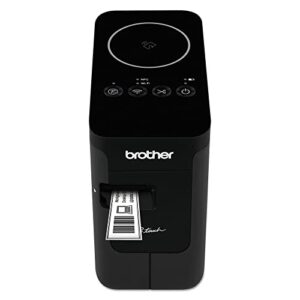 Brother P-Touch PT-P750W Desktop Thermal Transfer Label Maker, Black - NFC, WiFi Wireless and USB Wired Connectivity - 180 dpi, 30 mm/s, 0.71" Print Height, Auto Cutter Label Printer