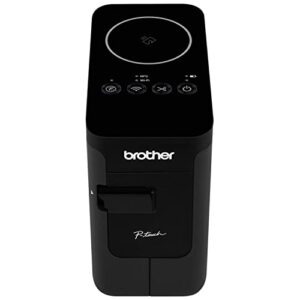 Brother P-Touch PT-P750W Desktop Thermal Transfer Label Maker, Black - NFC, WiFi Wireless and USB Wired Connectivity - 180 dpi, 30 mm/s, 0.71" Print Height, Auto Cutter Label Printer