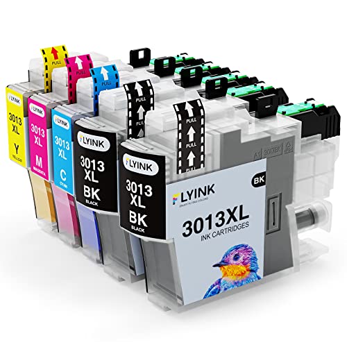 FLYINK Ink Cartridge bk/c/m/y Replacement for Brother LC3013 LC3011 3013 3011 for Brother MFC-J491DW MFC-J895DW MFC-J690DW MFC-J497DW Printers (5Pack)