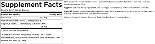 Swanson Probiotic with Digestive Enzymes 5 Billion Cfu 60 Veg Capsules (3 Pack)