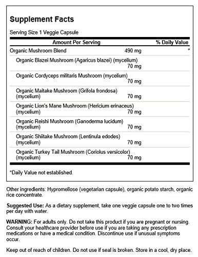 Swanson Full Spectrum 7 Mushroom Complex 60 Veg Caps 2 Pack