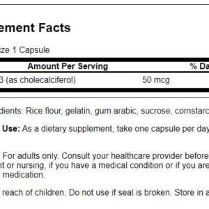 Swanson Higher Potency Vitamin D-3 2000 Iu - Sunshine Vitamin Bone, Immune Support (50 mcg) 250 Capsules (3 Pack)