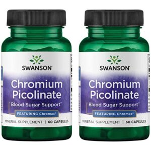 swanson chromium picolinate 200 mcg 60 capsules (2 pack)