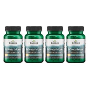 swanson amino acid l-glutathione 100 milligrams 100 capsules 4 pack