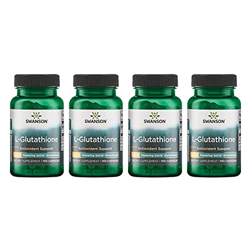 Swanson Amino Acid L-Glutathione 100 Milligrams 100 Capsules 4 Pack