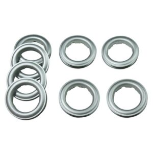 home sewing depot fast-set metal, size 12 grommet, 1 9/16″, 8 grommets total, frost silver