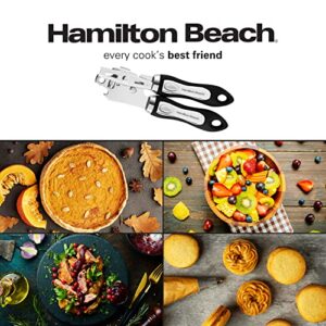 Hamilton Beach Can Opener 8.5in Soft Touch PP Handle, Stainless Steel Sharp Blade, Ergonomic & Easy Grip Heavy Duty, Can Openers Smooth Edge, Can Opener Manual for Home, Kitchen & Restaurant ? Black