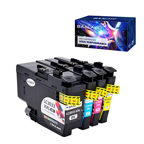 BAALAND LC3033XXL LC3033BK/C/M/Y Ink Cartridges Replacement for Brother LC3033 3033 LC3035 3035 Work for MFC-J995DW MFC-J995DWXL MFC-J815DW MFC-J805DW MFC-J805DWXL Printer (4-Pack)