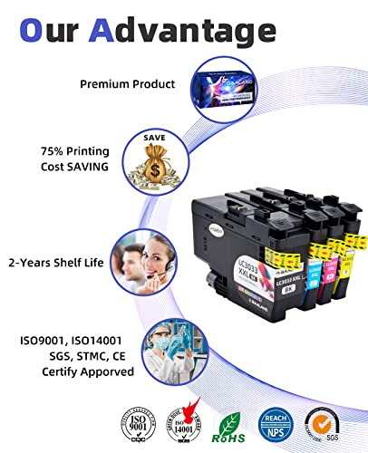 BAALAND LC3033XXL LC3033BK/C/M/Y Ink Cartridges Replacement for Brother LC3033 3033 LC3035 3035 Work for MFC-J995DW MFC-J995DWXL MFC-J815DW MFC-J805DW MFC-J805DWXL Printer (4-Pack)