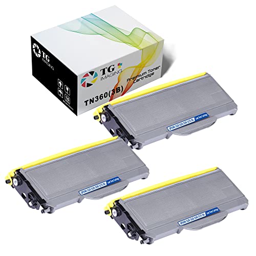 TG Imaging (3xBlack) Compatible Toner Cartridge Replacement for Brother TN360 TN-360 TN 360 for use in DCP-7040 DCP-7045N HL-2140 HL-2150N HL-2170w MFC-7320 MFC-7340 MFC-7345DN MFC-7345N Printer