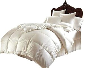 cotton depot bed in bag 500 series egyptian 7 piece 600 gsm comforter set ( + flat sheet fitted 19” 4 pillow cases ) quilted bedding oversized king white, 98” x 120”