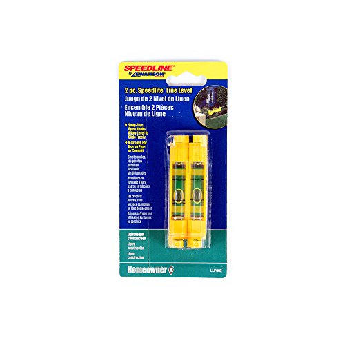 Swanson Tool Co LLP002 2-Pack Yellow Levels, Includes one 2-ring pitch vial and one 1-ring line level