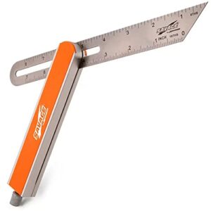 Swanson Tool Co SVV150 9 inch Savage T-bevel with Stainless Steel Rule, Inches/Metric Marks, Comfort Grip Handle, Secure Metal Knob