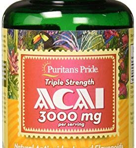 Puritans Pride Triple Strength Acai 3000 MG, 120 Count