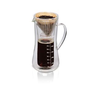 hamilton beach pour over drip coffee maker, 17 ounces, glass carafe