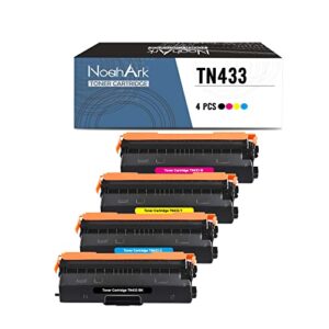 noahark compatible tn433 tn431 toner cartridge for brother hl-l8360cdw hl-l8360cdwt hl-l8260cdw mfcl8900cdw mfcl8610cdw mfcl9570cdw mfc-l8900cdw mfc-l8610cdw hl-l9310cdw-new high yield (bcmy)