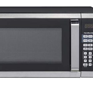 Hamilton Beach 0.9 cu.ft. 900W Microwave Oven, Stainless Steel