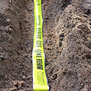 Swanson Tool Co DETY31005 3 inch by 1000 Foot 5 MIL Detectable Safety Tape"Caution Buried Gas Line Below" Yellow with Black Print