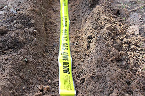 Swanson Tool Co DETY31005 3 inch by 1000 Foot 5 MIL Detectable Safety Tape"Caution Buried Gas Line Below" Yellow with Black Print