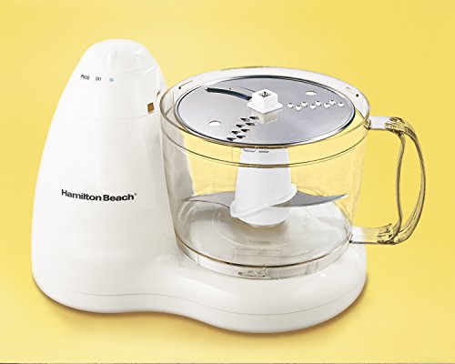 Hamilton Beach Compact 8-Cup Food Processor & Vegetable Chopper for Chopping, Shredding, Slicing, Mixing and Mincing, White (70450)