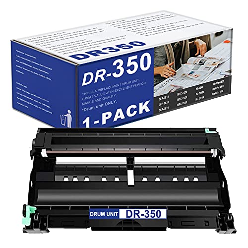 INDI 1 Pack DR-350 DR350 Black Drum Unit Replacement for Brother DCP-7010 7020 7025 IntelliFax 2820 2910 2920 2850 MFC-7220 7225 7820 7420 7820N HL-2040 2040N 2070N Printer(Toner is not Included).