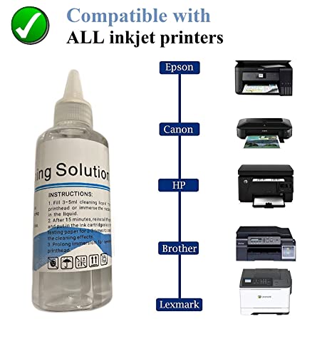 Inkpro Printhead Cleaning kit for Inkjet Printers Canon Brother HP OfficeJet Pro 7720, 7730, 7740, 8702, 8710, 8715, 8720, 8725, 8730, 8740