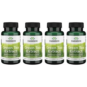 swanson green tea extract 500 milligrams 60 capsules (4 pack)