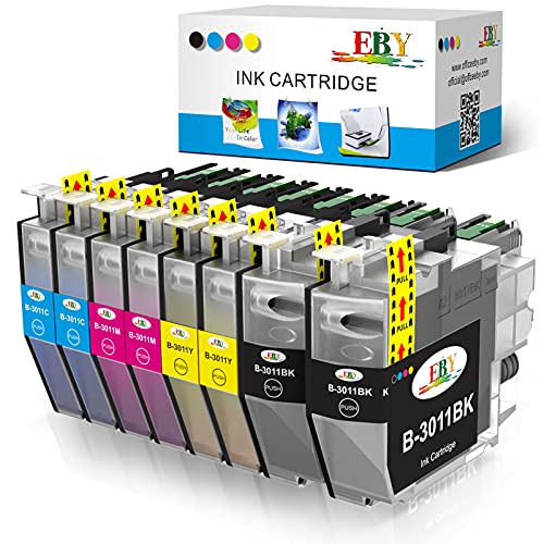 EBY LC3013 Compatible Ink Cartridge Replacement for Brother LC3013 LC-3013 LC3011 Ink Cartridges for Brother MFC-J497DW MFC-J895DW MFC-J491DW MFC-J690DW Printer (2 Black, 2 Cyan, 2 Magenta, 2 Yellow)