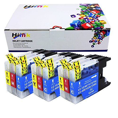 HI Ink 9 Pack LC71 LC75 Ink Cartridges for Brother MFC-J6510DW J6710DW J6910DW J28 J280W J425W J430W J435W J5910DW J625DW J625W J6510DW J6710DW J6910DW J825DW J835DW(3C 3M 3Y, 9-Pack)